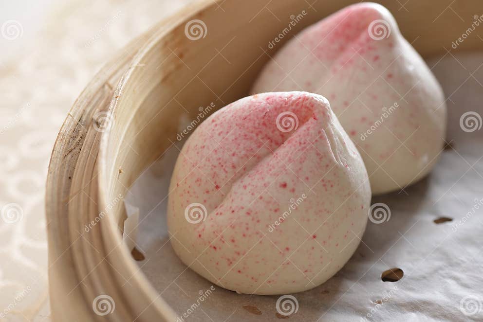 Lotus paste bun stock photo. Image of paste, chopstick - 67005756