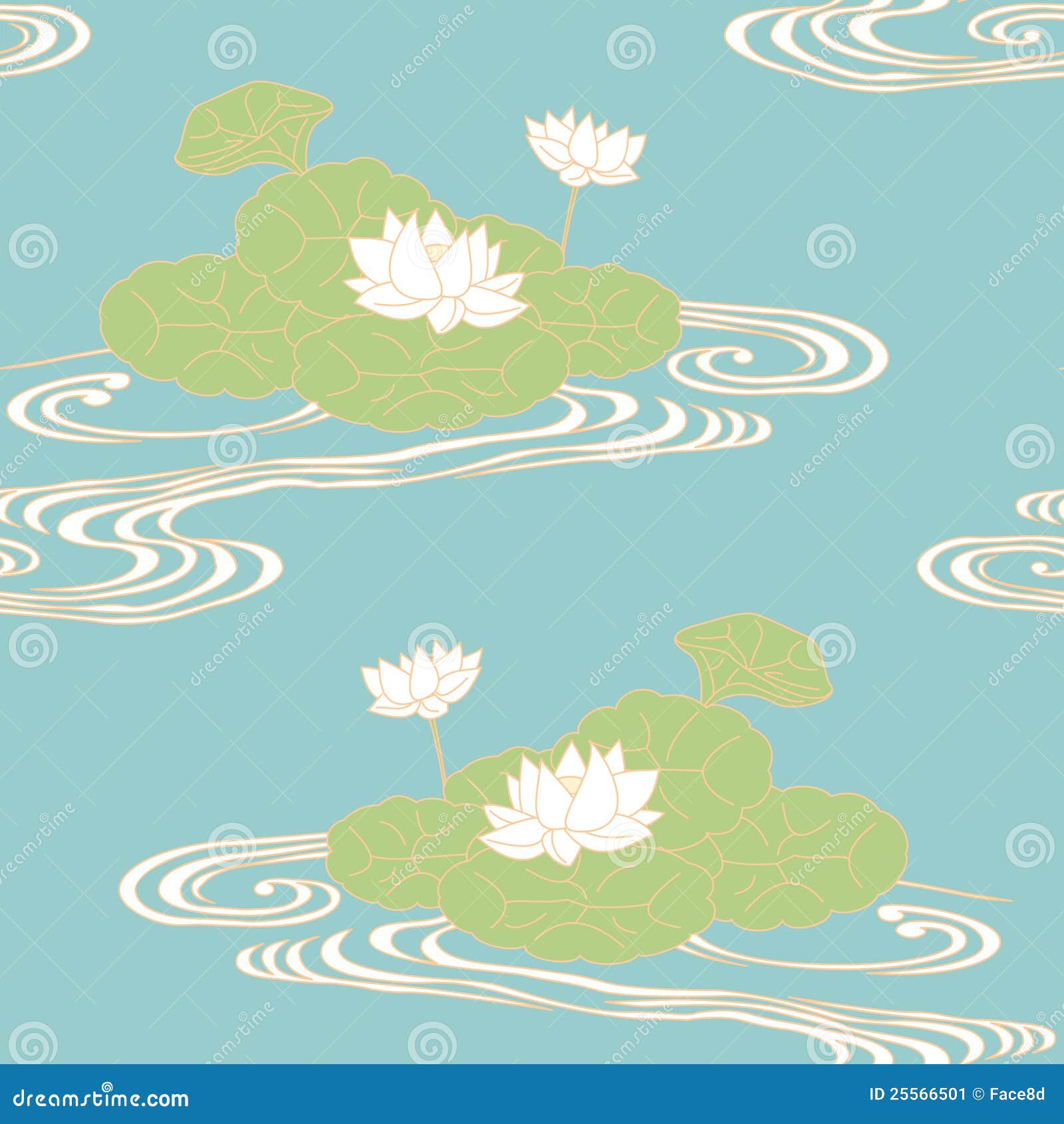 Lotus pattern stock illustration. Illustration of seamless - 25566501