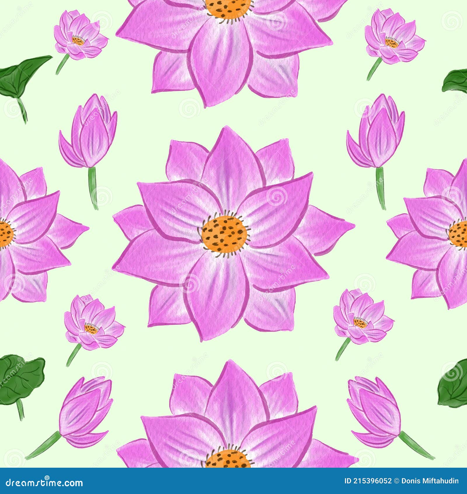 Lotus Pattern Background Vector Stock Vector - Illustration of ...