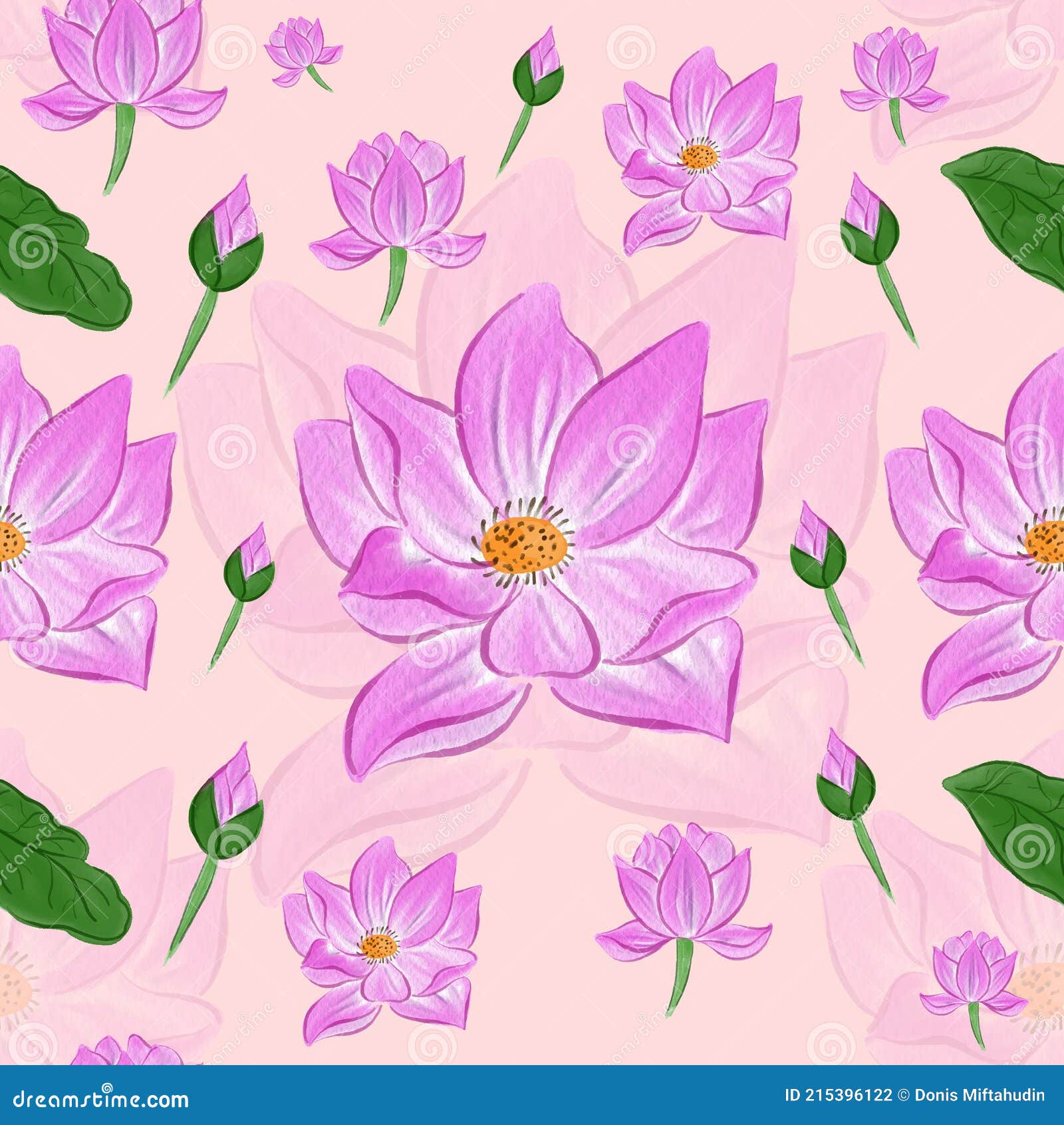 Lotus Pattern Background Vector Stock Vector - Illustration of ...