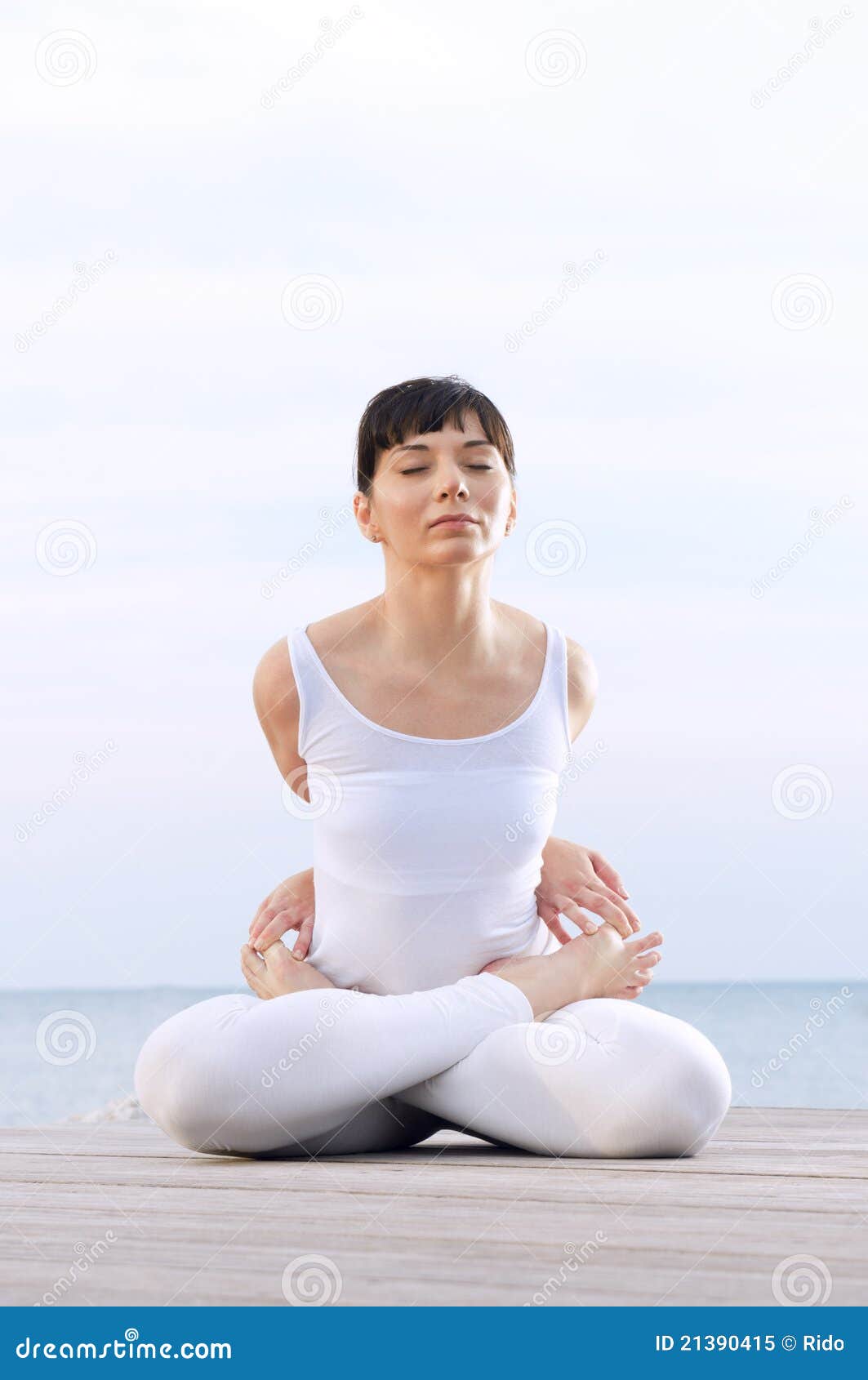 Lotus pose stock image. Image of leisure, active, body - 21390415