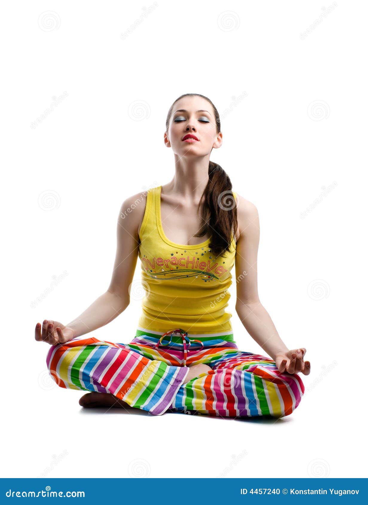 Lotus pose stock photo. Image of pose, calm, body, bright - 4457240