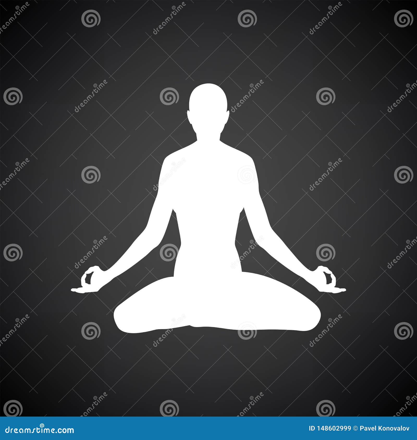 Lotus Pose Icon stock vector. Illustration of harmony - 148602999
