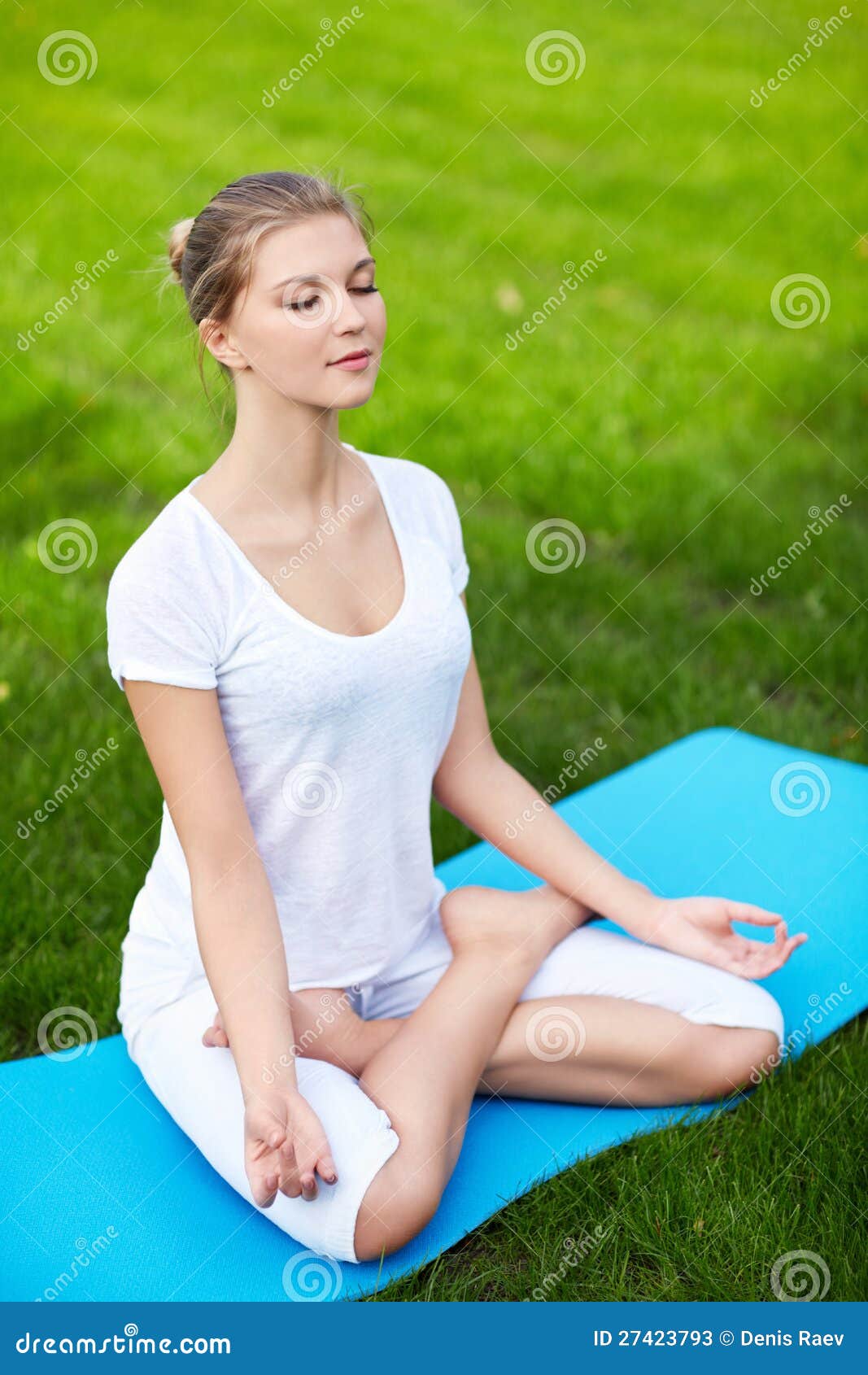 Lotus position stock image. Image of yoga, young, activity - 27423793