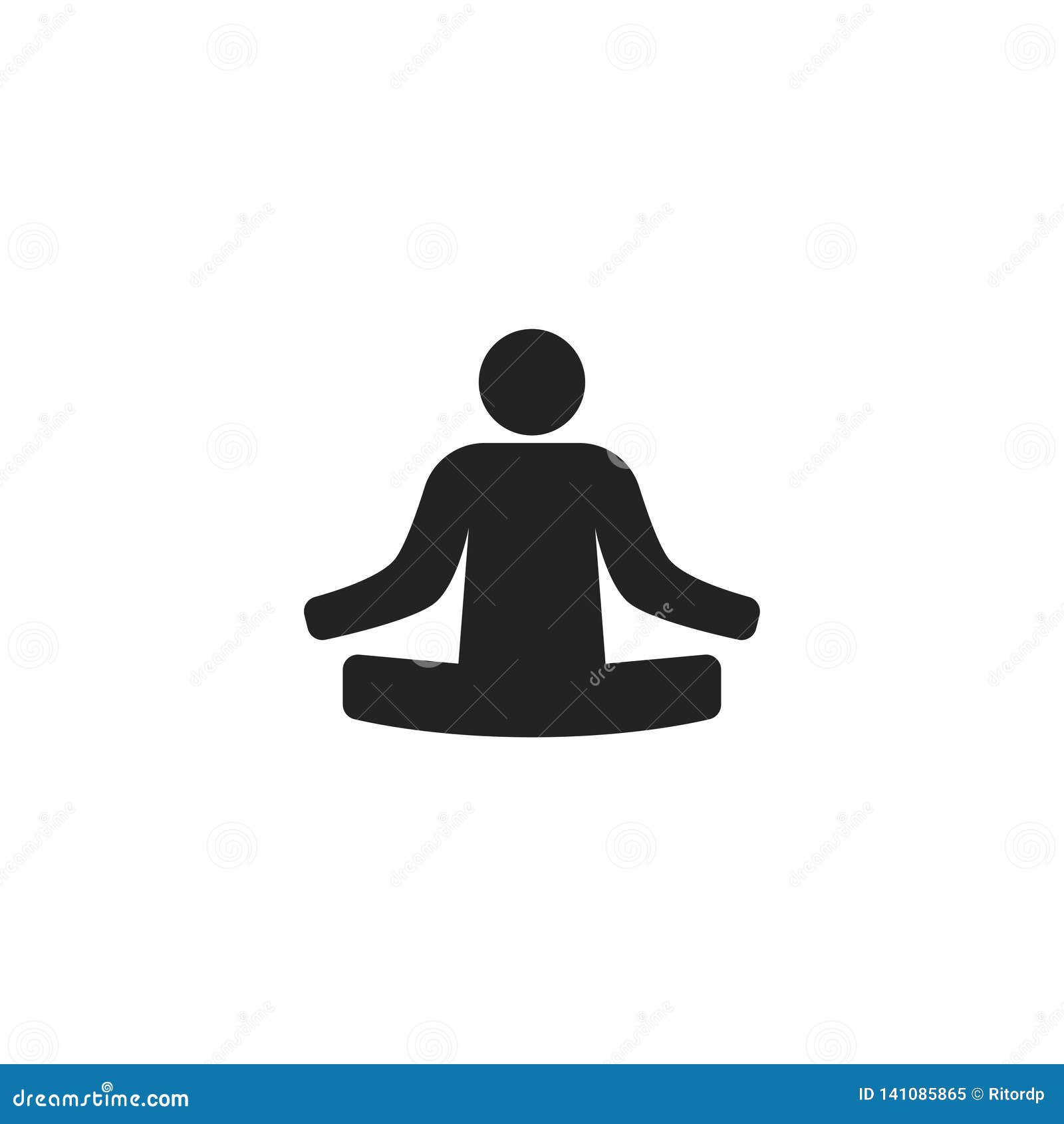 Lotus Position Glyph Vector Icon, Symbol Oder Logo Vektor Abbildung ...