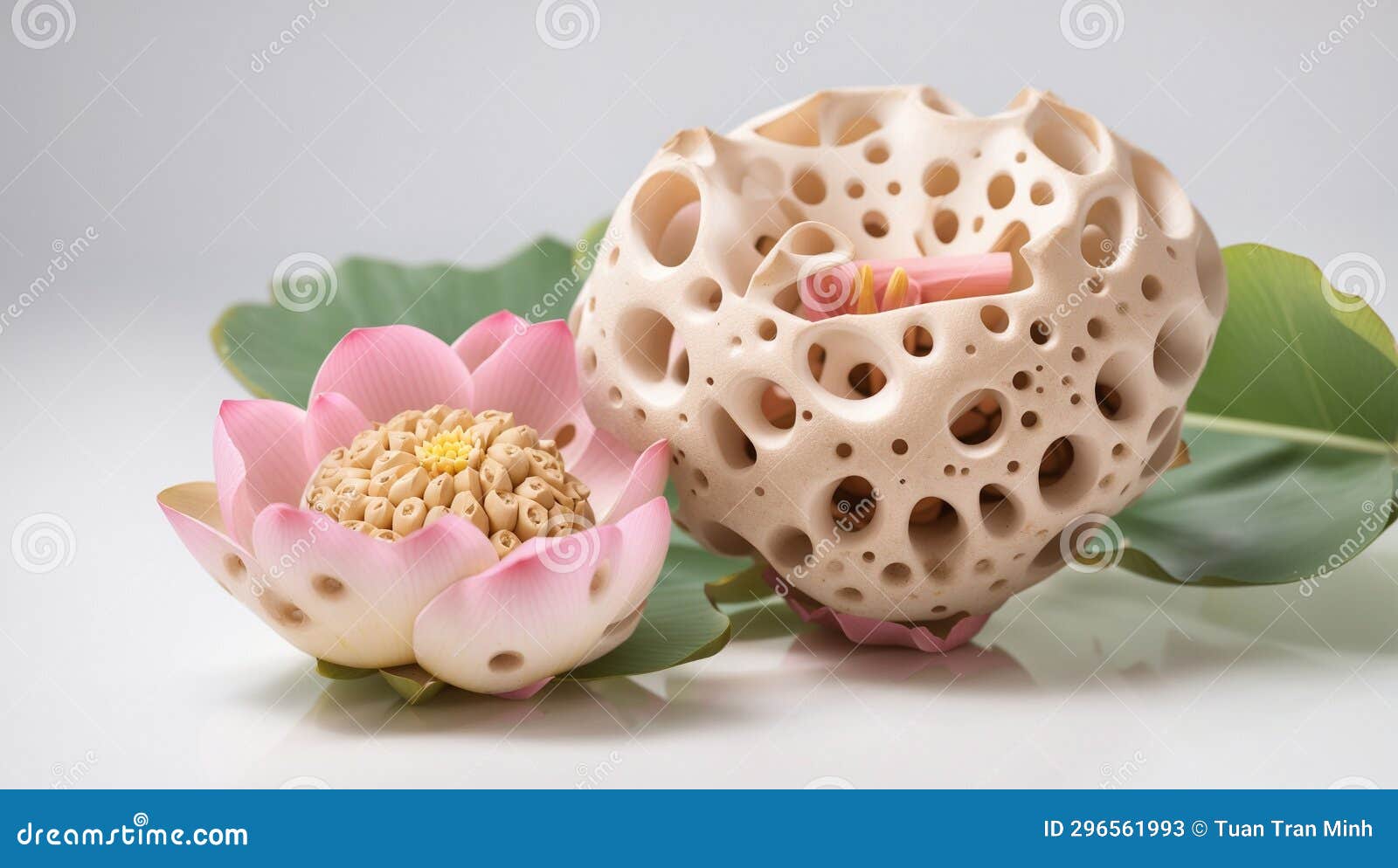 Lotus root stock illustration. Illustration of generated - 296561993