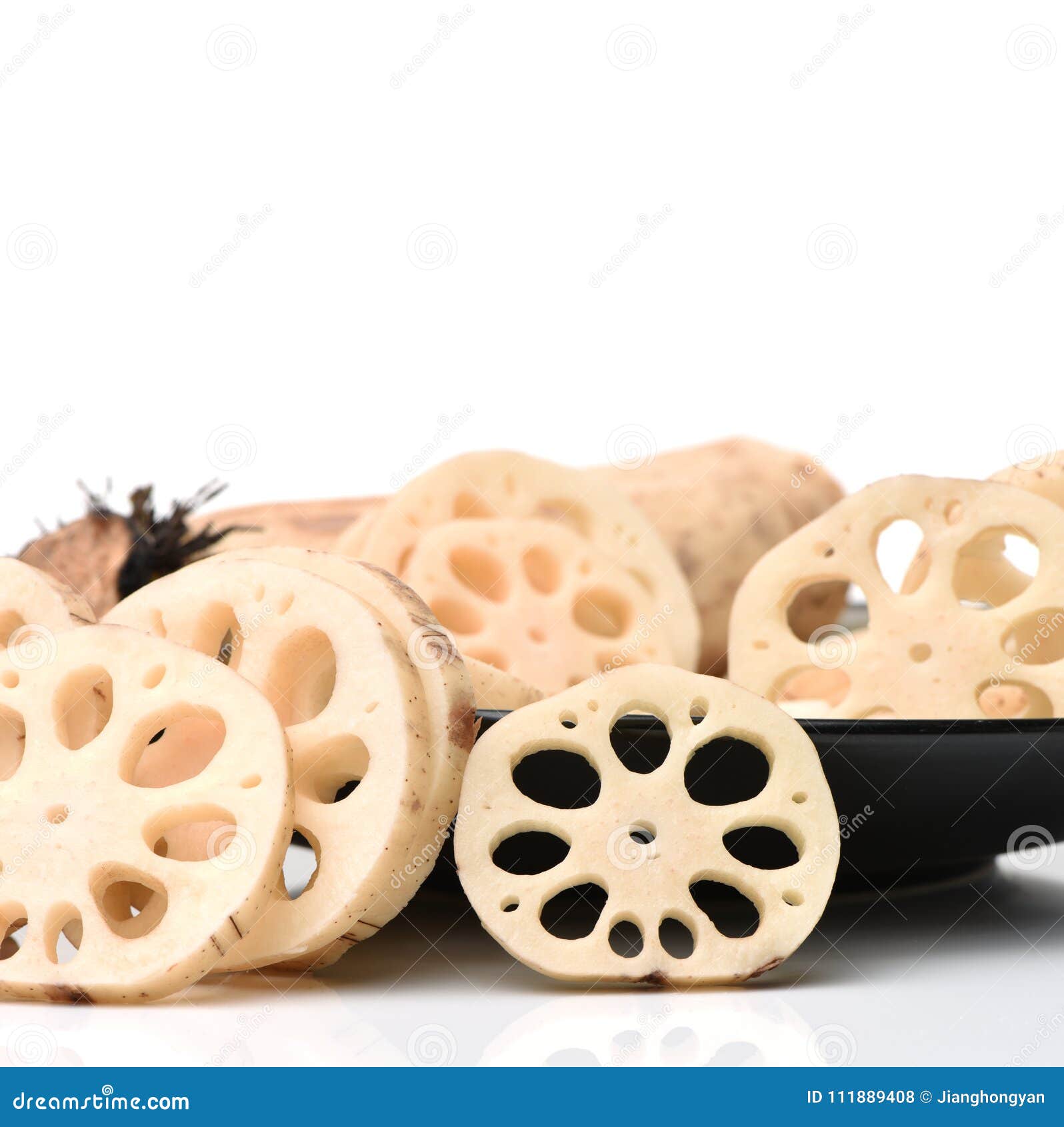 Lotus root slice stock photo. Image of isolated, slice - 111889408