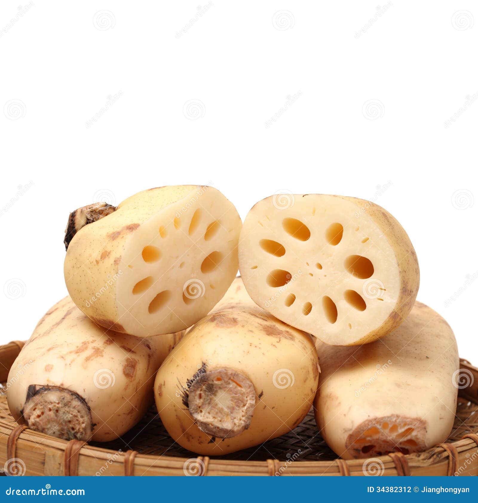 Lotus root stock photo. Image of close, nutrition, fiber - 34382312