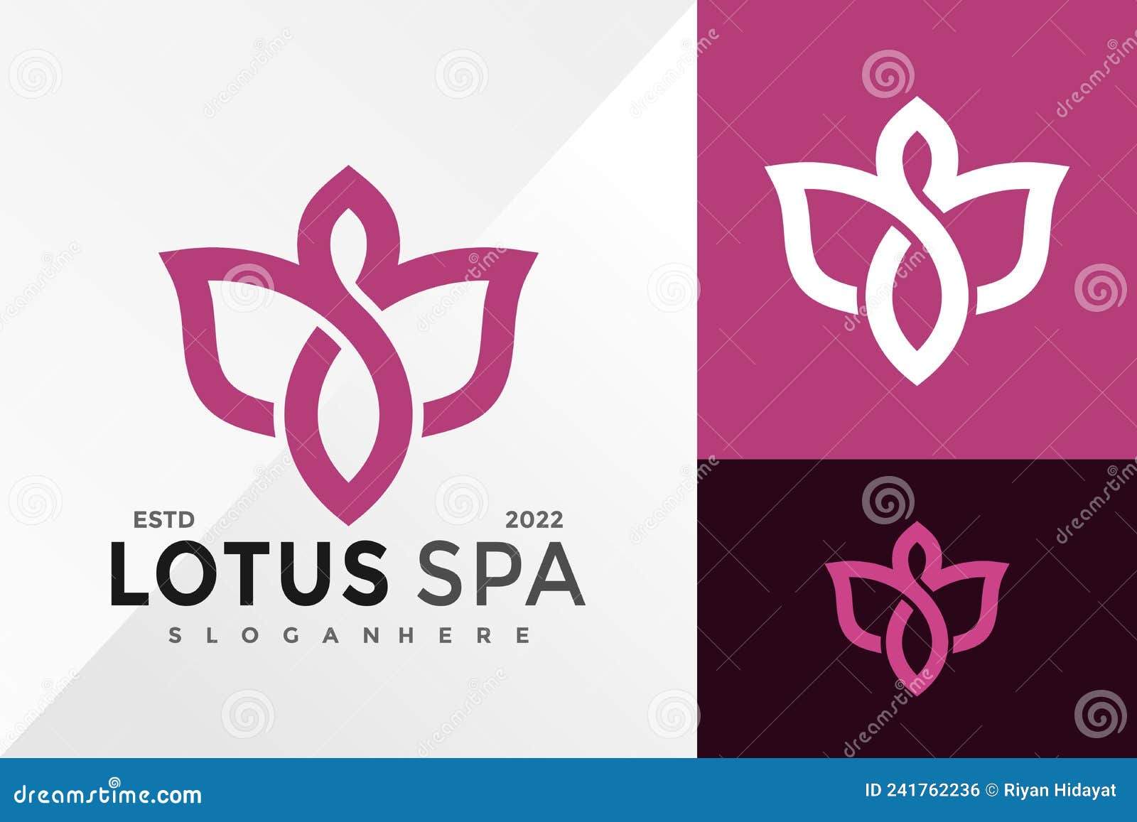 Lotus Spa Logo Design Vector Illustration Template Stock Vector ...