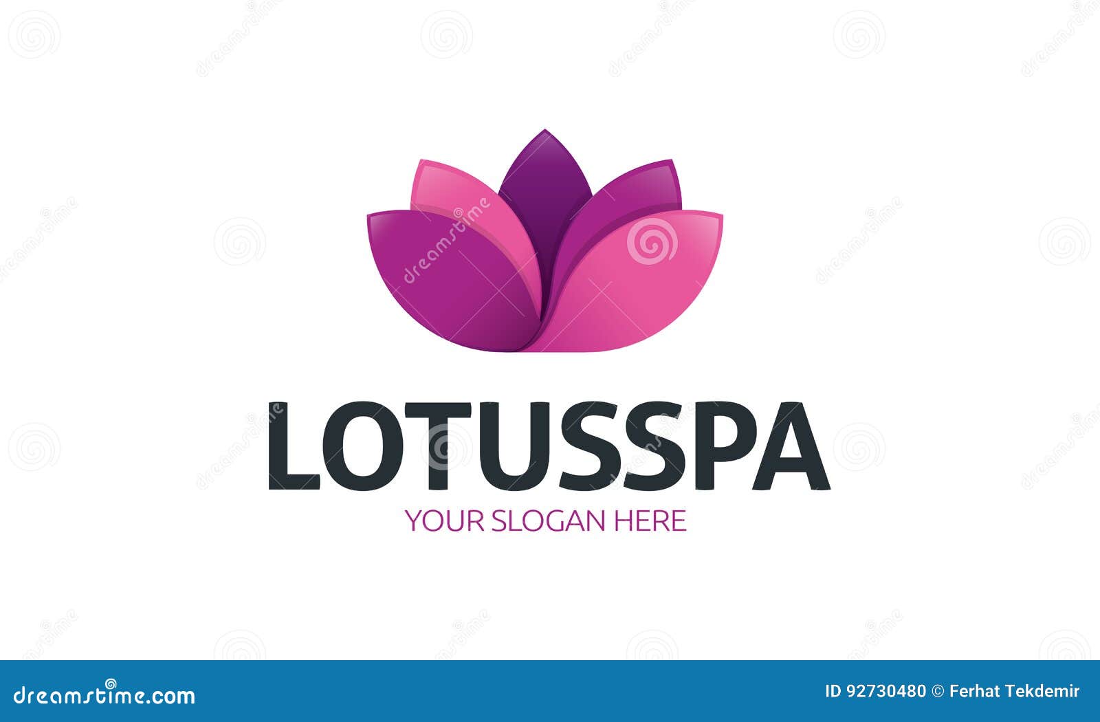 Lotus Spa Logo stock vector. Illustration of adjusted - 92730480