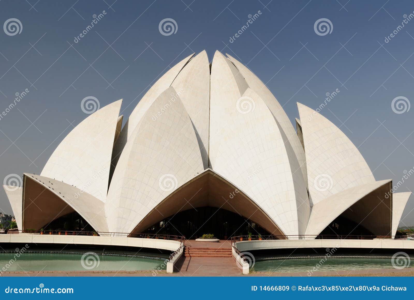 Lotus temple stock image. Image of indian, monument, architecture ...