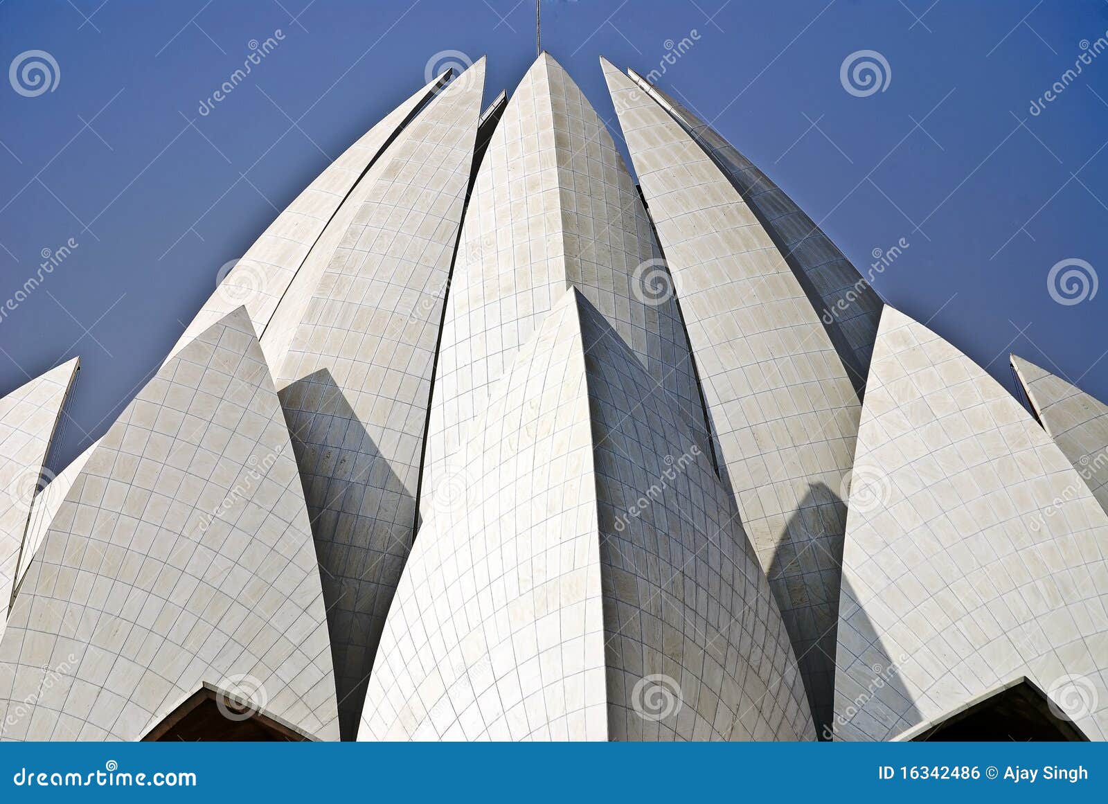 Lotus Temple stock photo. Image of modern, veritcal, famous - 16342486