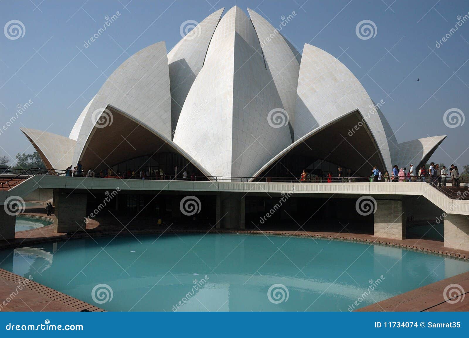 LOTUS TEMPLE in NEW DELHI-INDIA. Editorial Stock Image - Image of ...