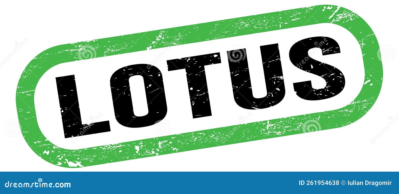 LOTUS, Text Written on Green-black Stamp Sign Stock Illustration ...