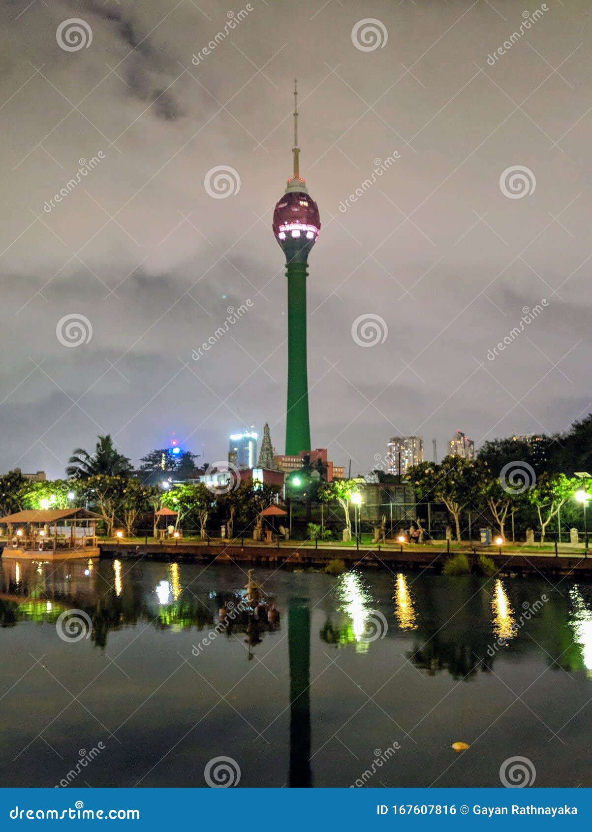 Lotus Tower in the Colombo City Stock Photo - Image of piste, water ...