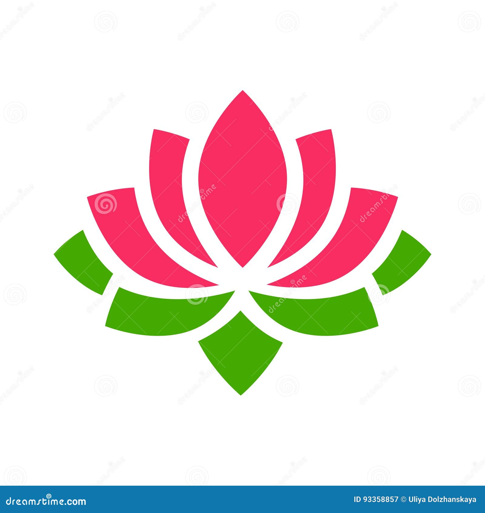 Lotus vector stock vector. Illustration of pink, harmony - 93358857