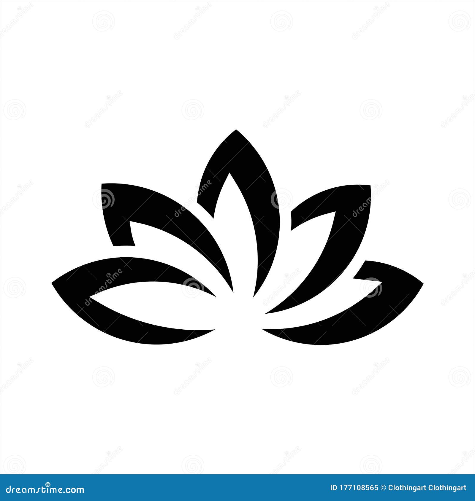 Lotus Vector Logo Graphic Abstract Stock Vector - Illustration of plant ...