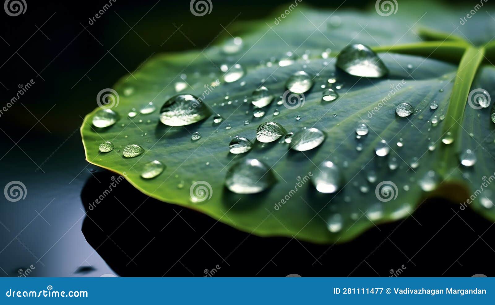 Lotus with water drop stock illustration. Illustration of alone - 281111477