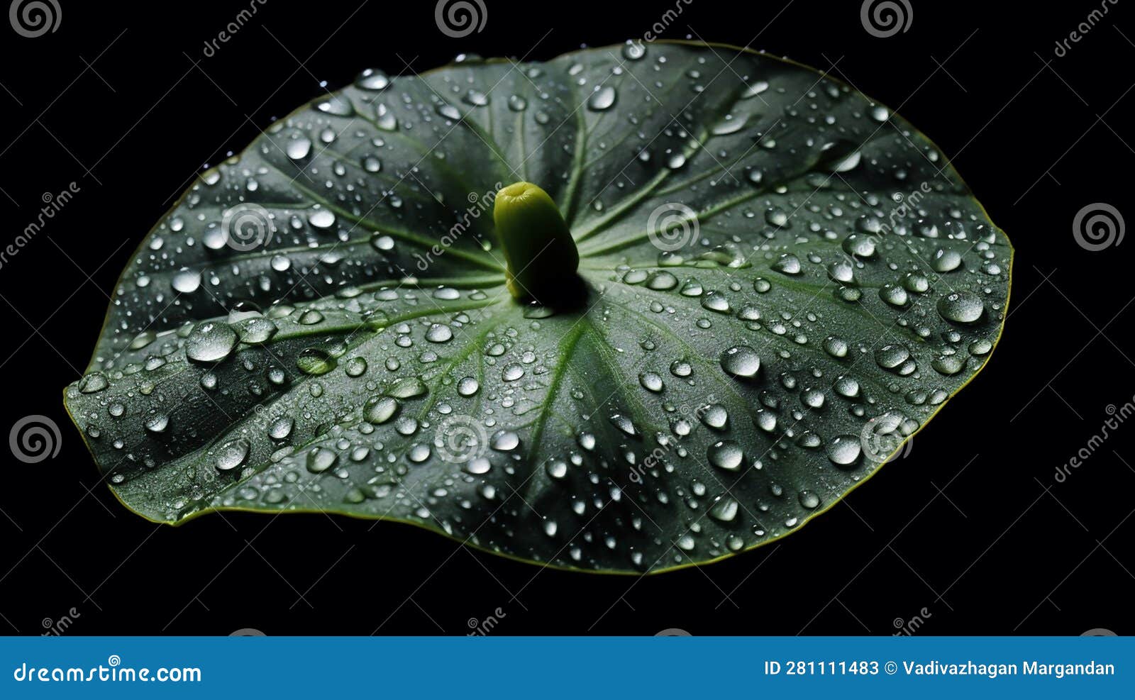 Lotus with water drop stock illustration. Illustration of beauty ...