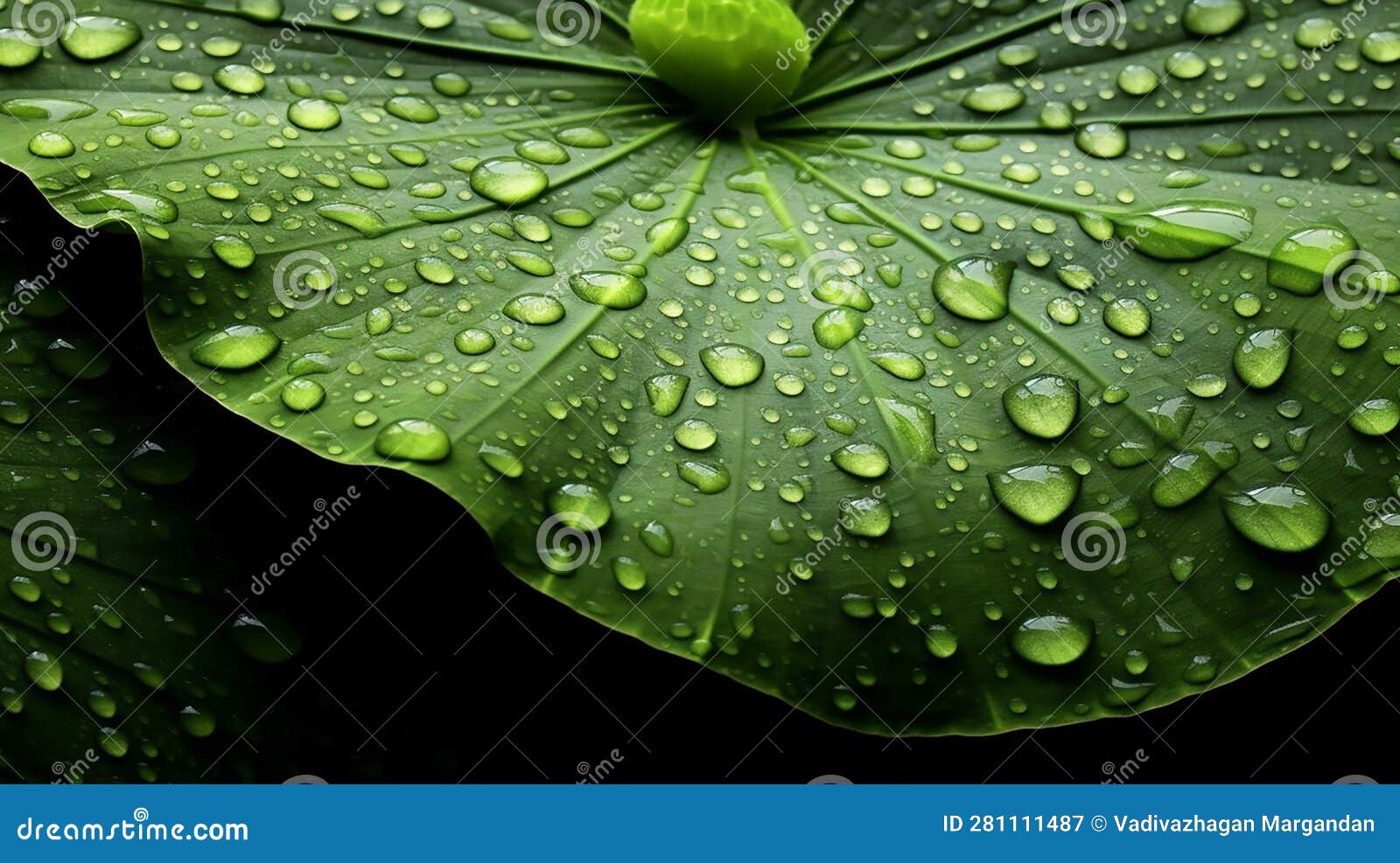 Lotus with water drop stock illustration. Illustration of structure ...