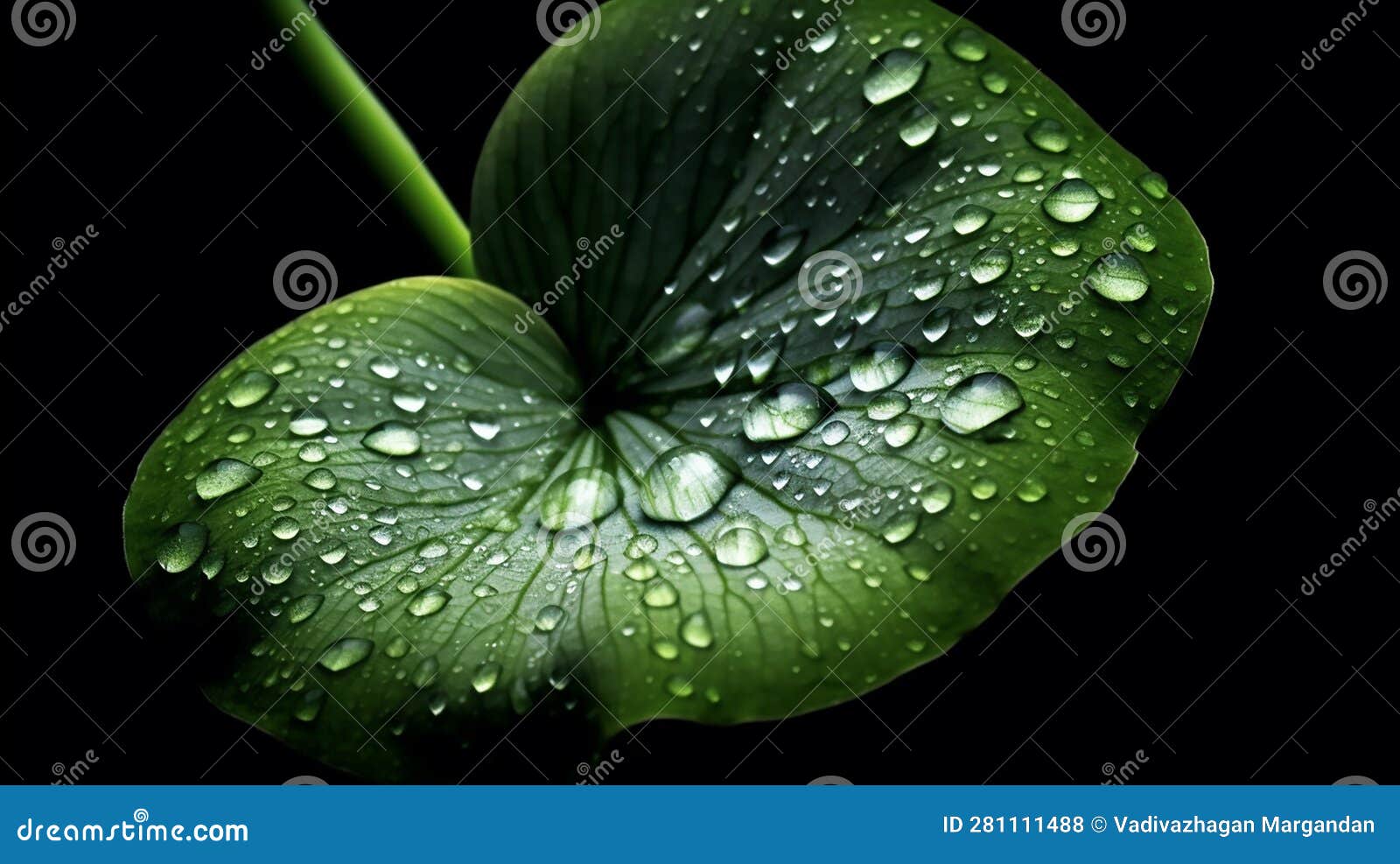 Lotus with water drop stock illustration. Illustration of pattern ...