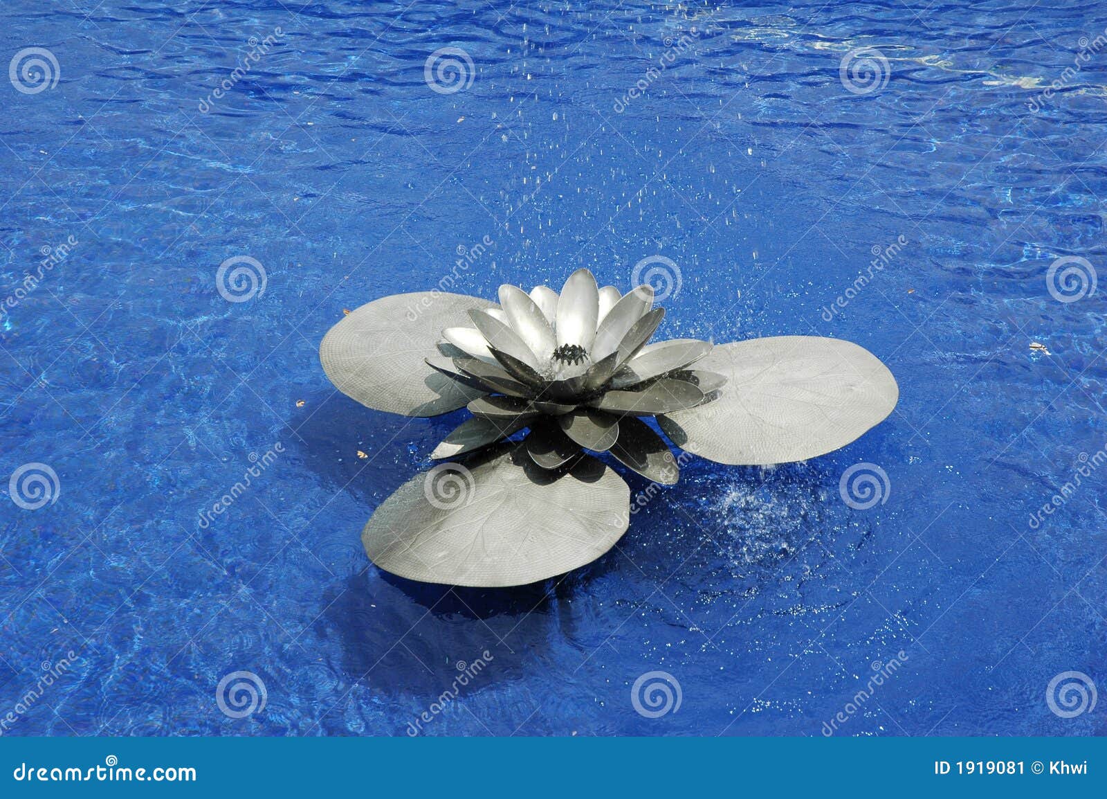 Lotus Water Fountain stock image. Image of arts, lagoon - 1919081