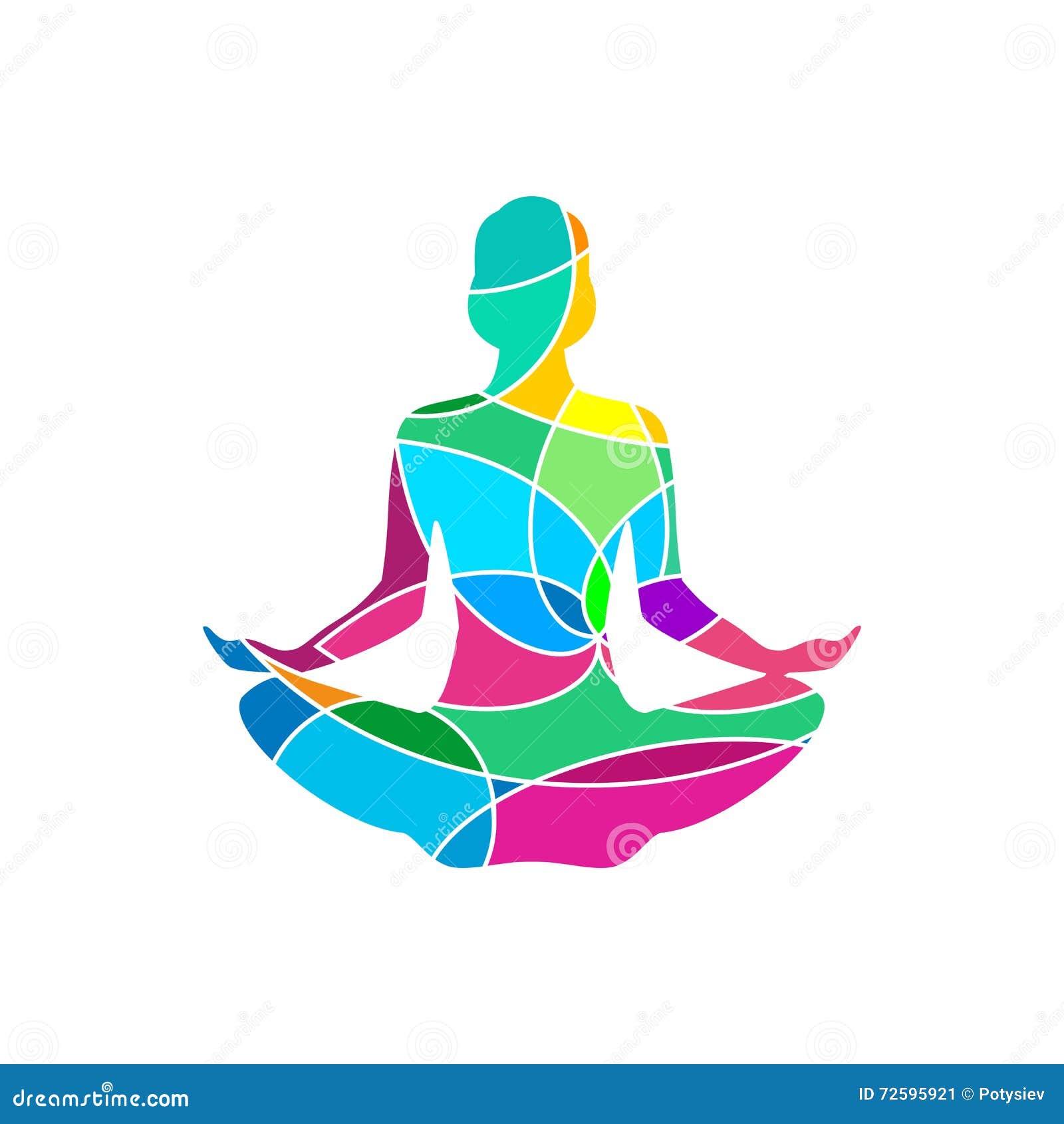 Lotus Yoga Pose Icon. Vector Abstract Stock Vector - Illustration of ...