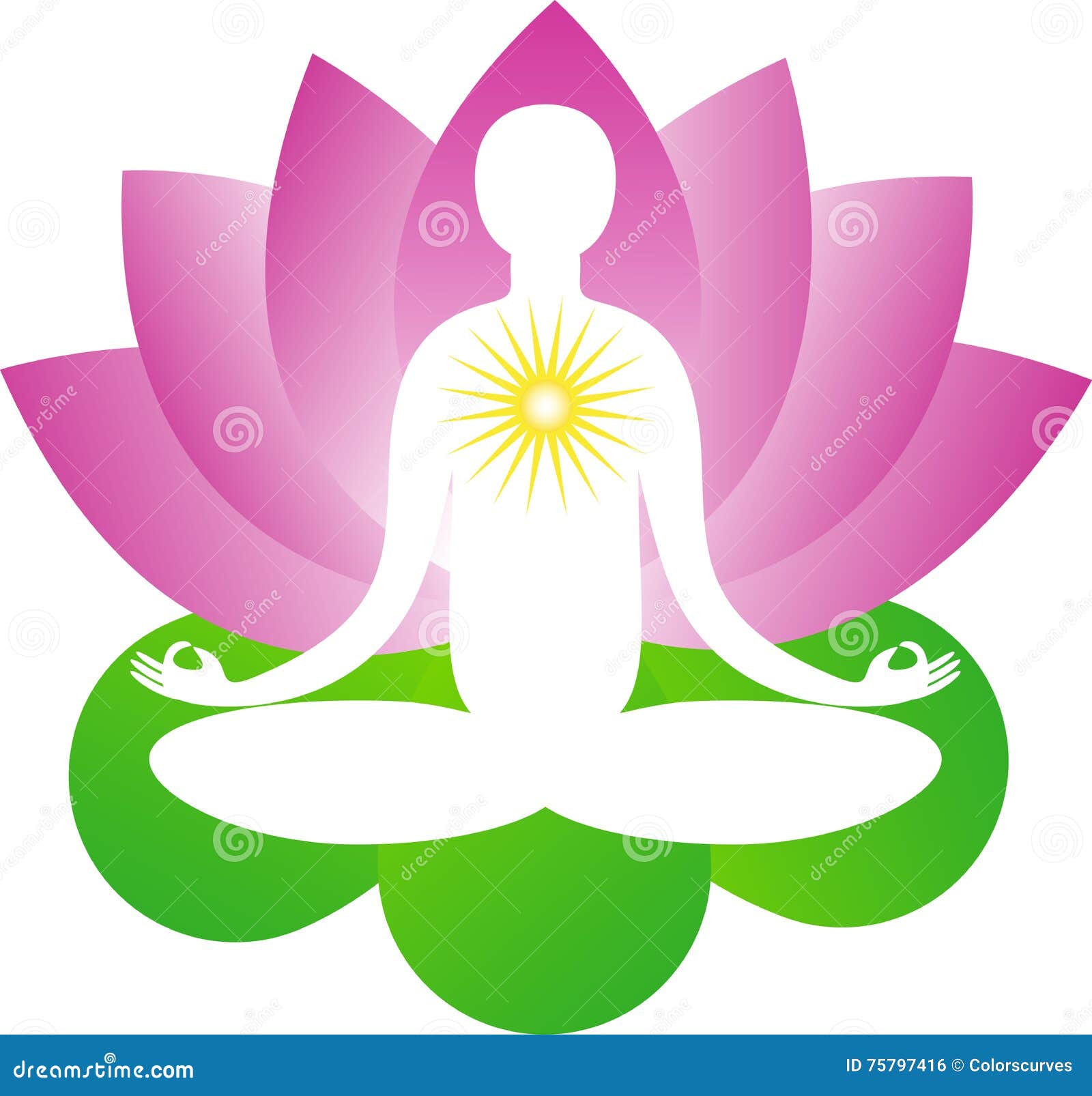 Lotus Yoga Vector Illustration | CartoonDealer.com #38678752