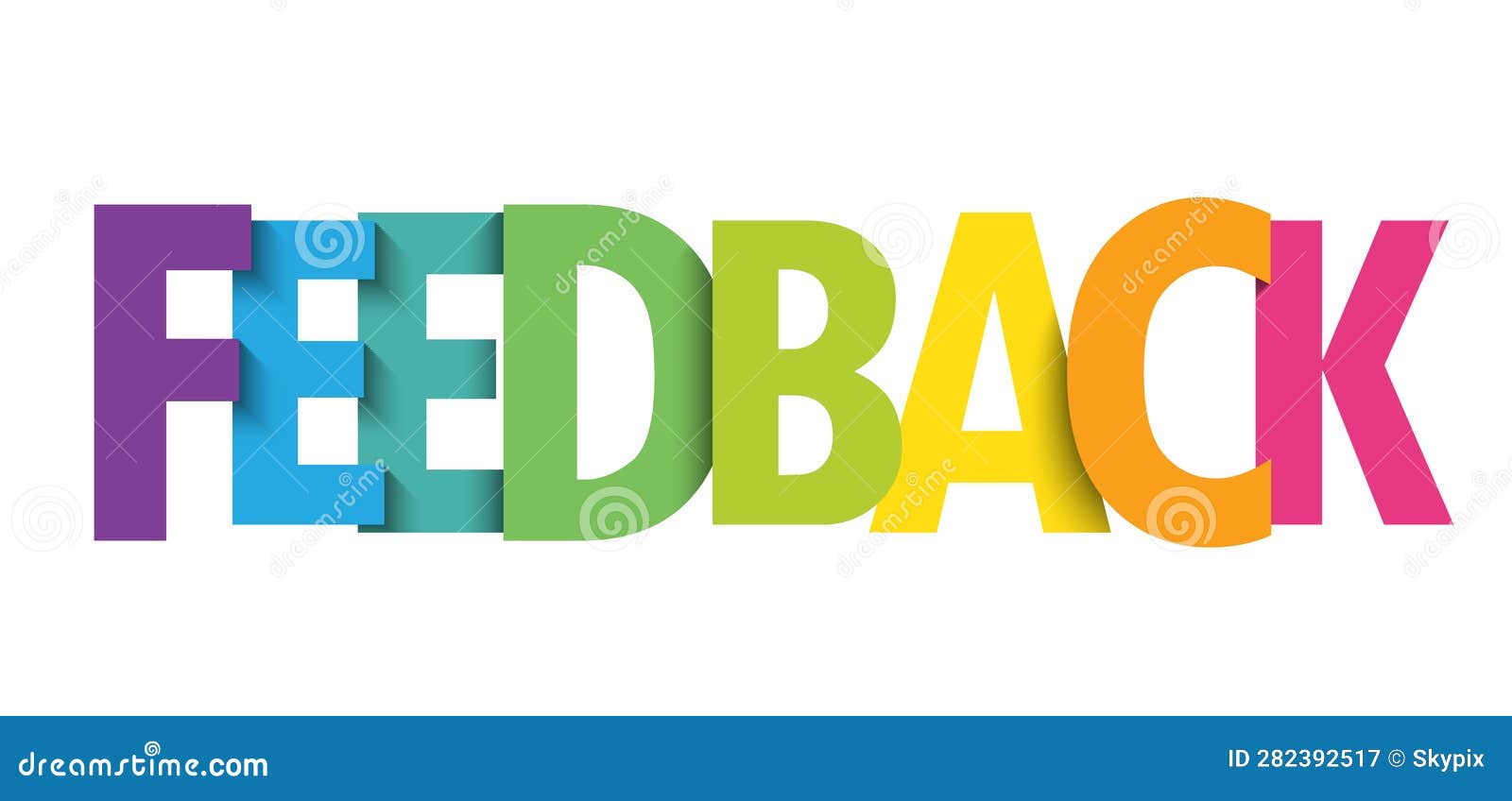 FEEDBACK Colorful Typography Banner Stock Vector - Illustration of ...