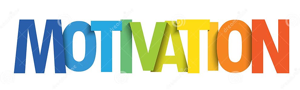 MOTIVATION Colorful Typography Banner Stock Vector - Illustration of ...