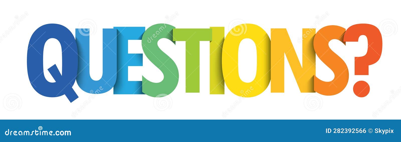 QUESTIONS Colorful Typography Banner Stock Vector - Illustration of ...