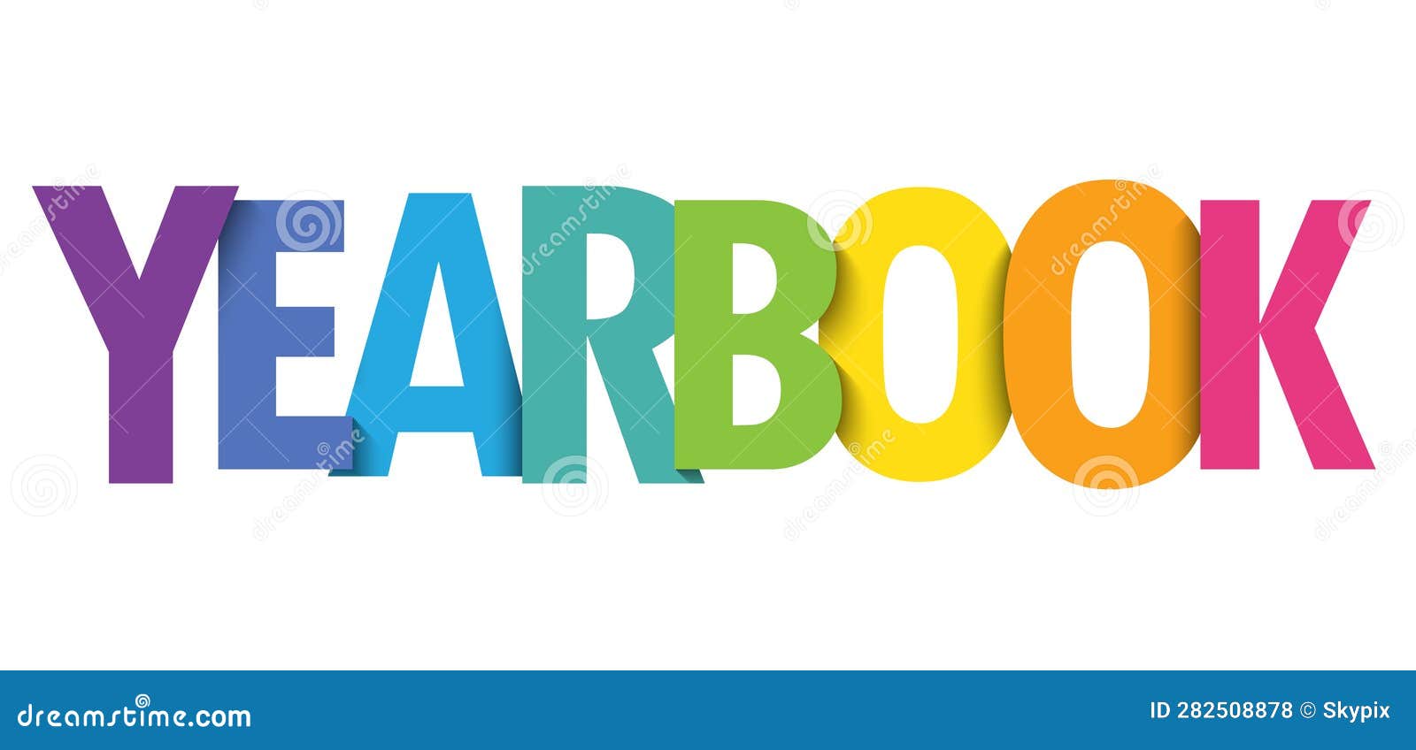 YEARBOOK Letters Banner Cartoon Vector | CartoonDealer.com #121133513