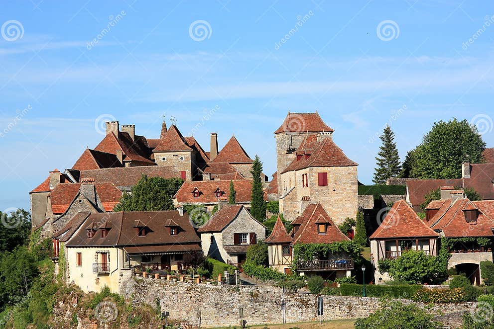 Loubressac stock photo. Image of hilltop, stonework, travel - 10218706