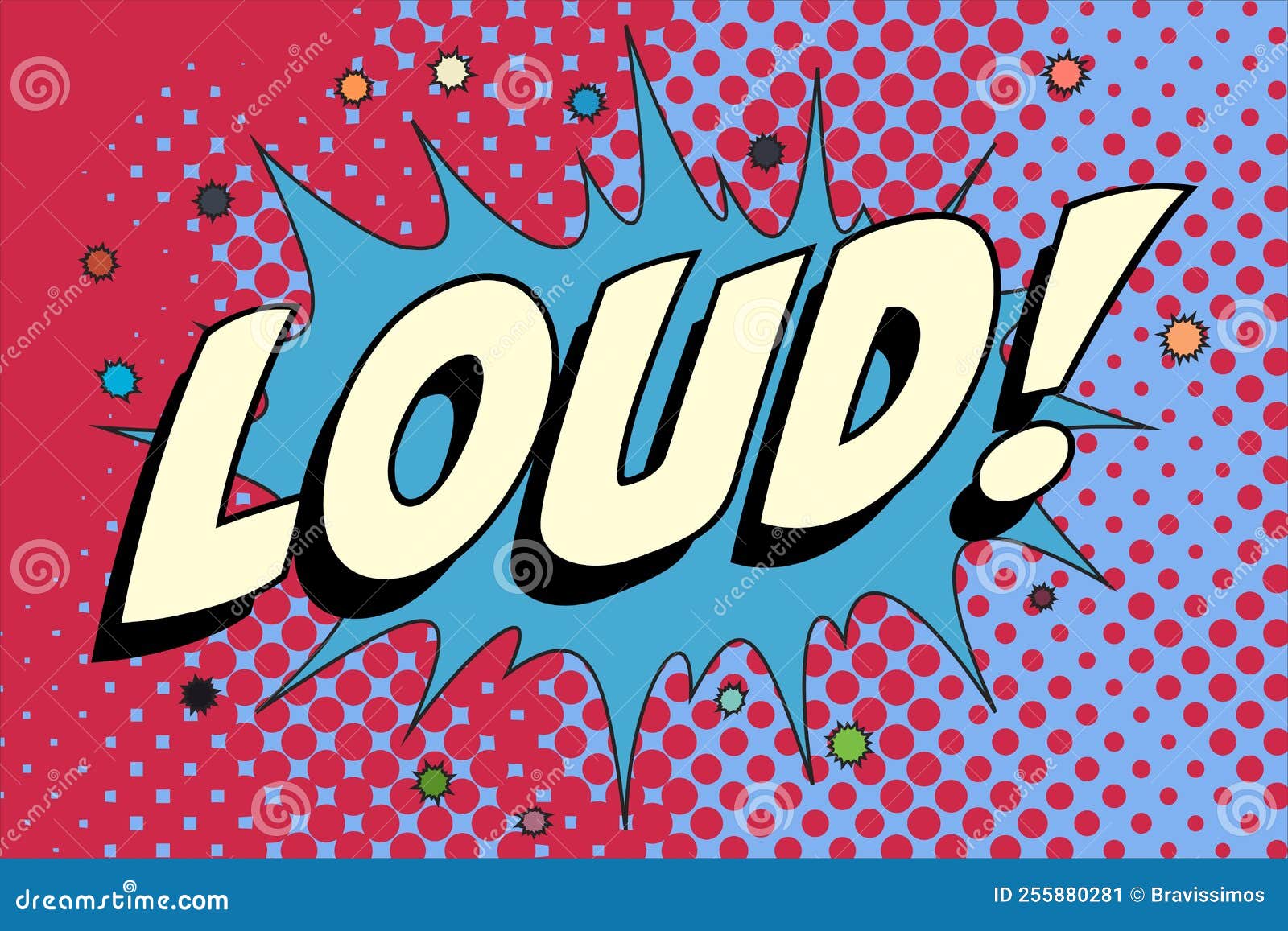 Loud Abstract Cartoon Frame Vector Background. Symbol Stock ...