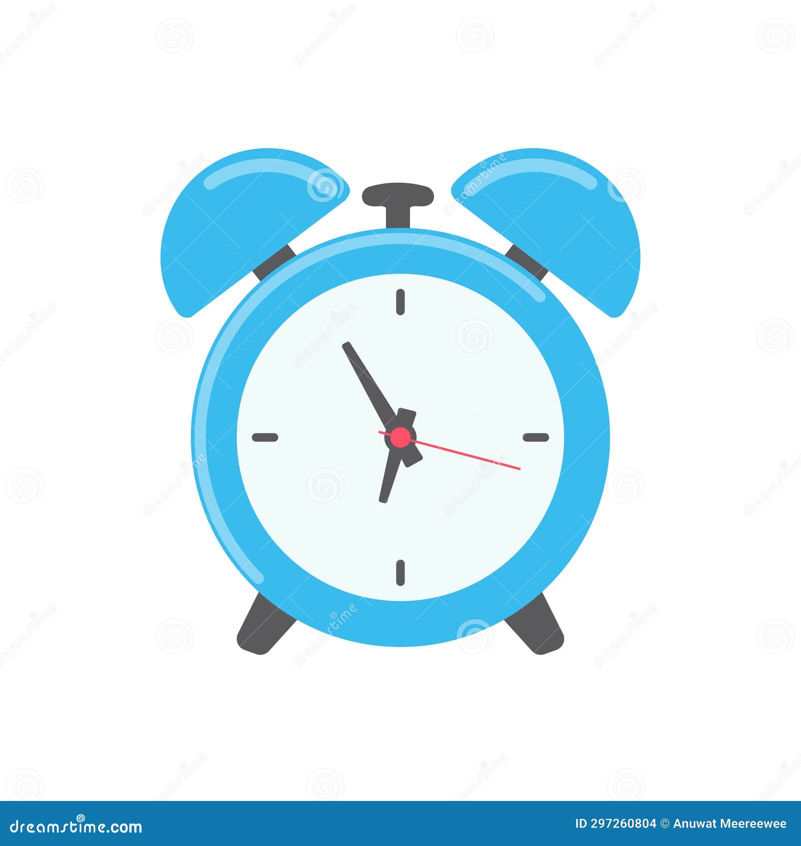 Loud Alarm Clock Alerts Wake Up Time and Schedule Stock Illustration ...