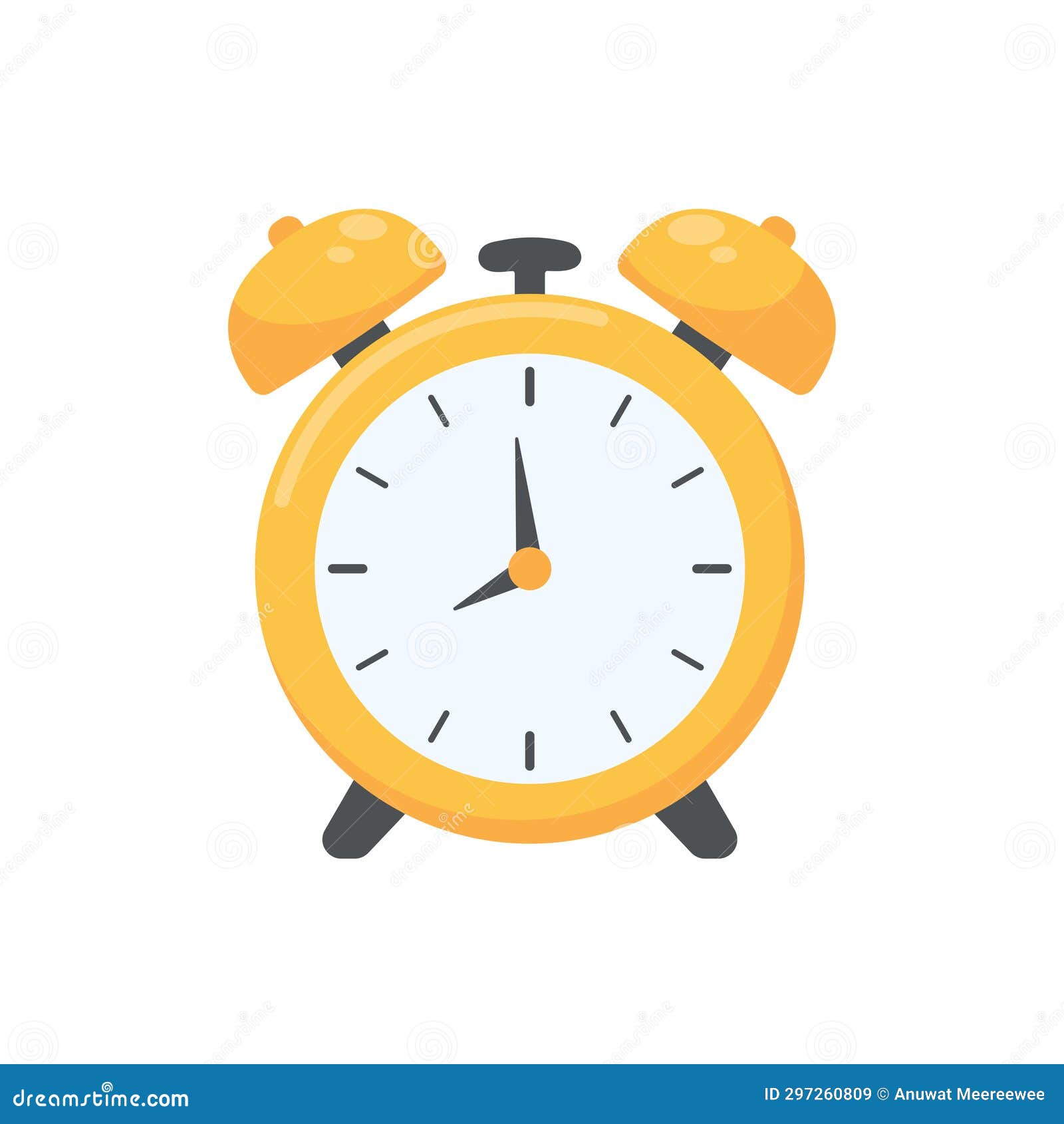 Loud Alarm Clock Alerts Wake Up Time and Schedule Stock Illustration ...