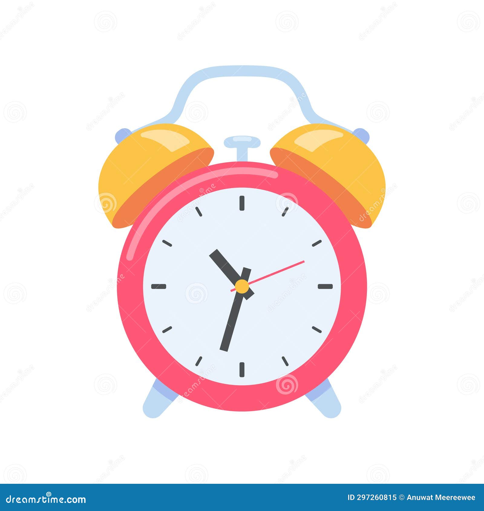 Loud Alarm Clock Alerts Wake Up Time and Schedule Stock Illustration ...