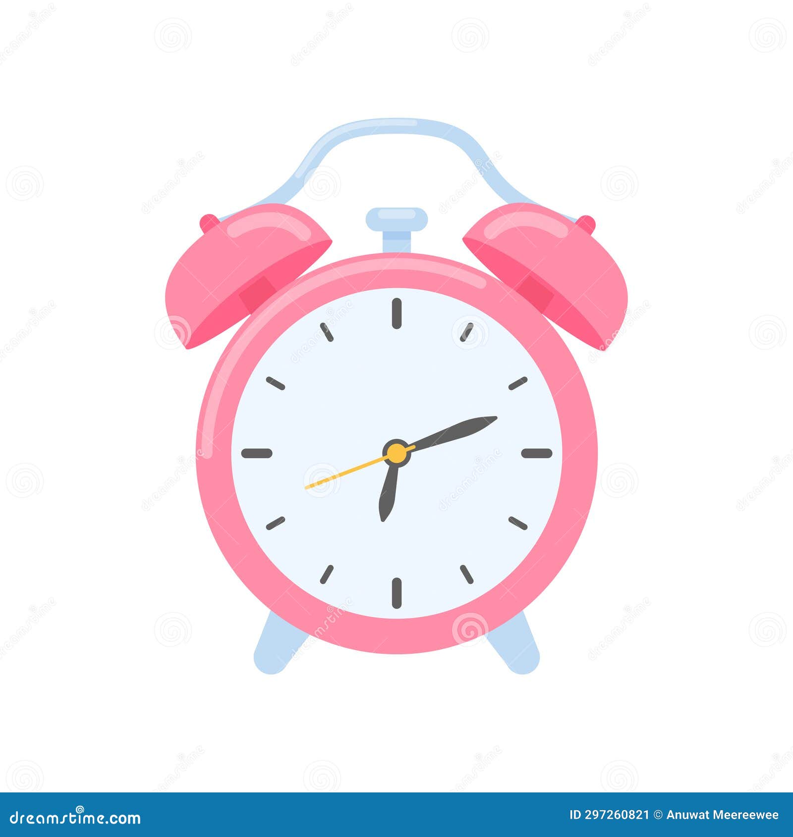 Loud Alarm Clock Alerts Wake Up Time and Schedule Stock Illustration ...