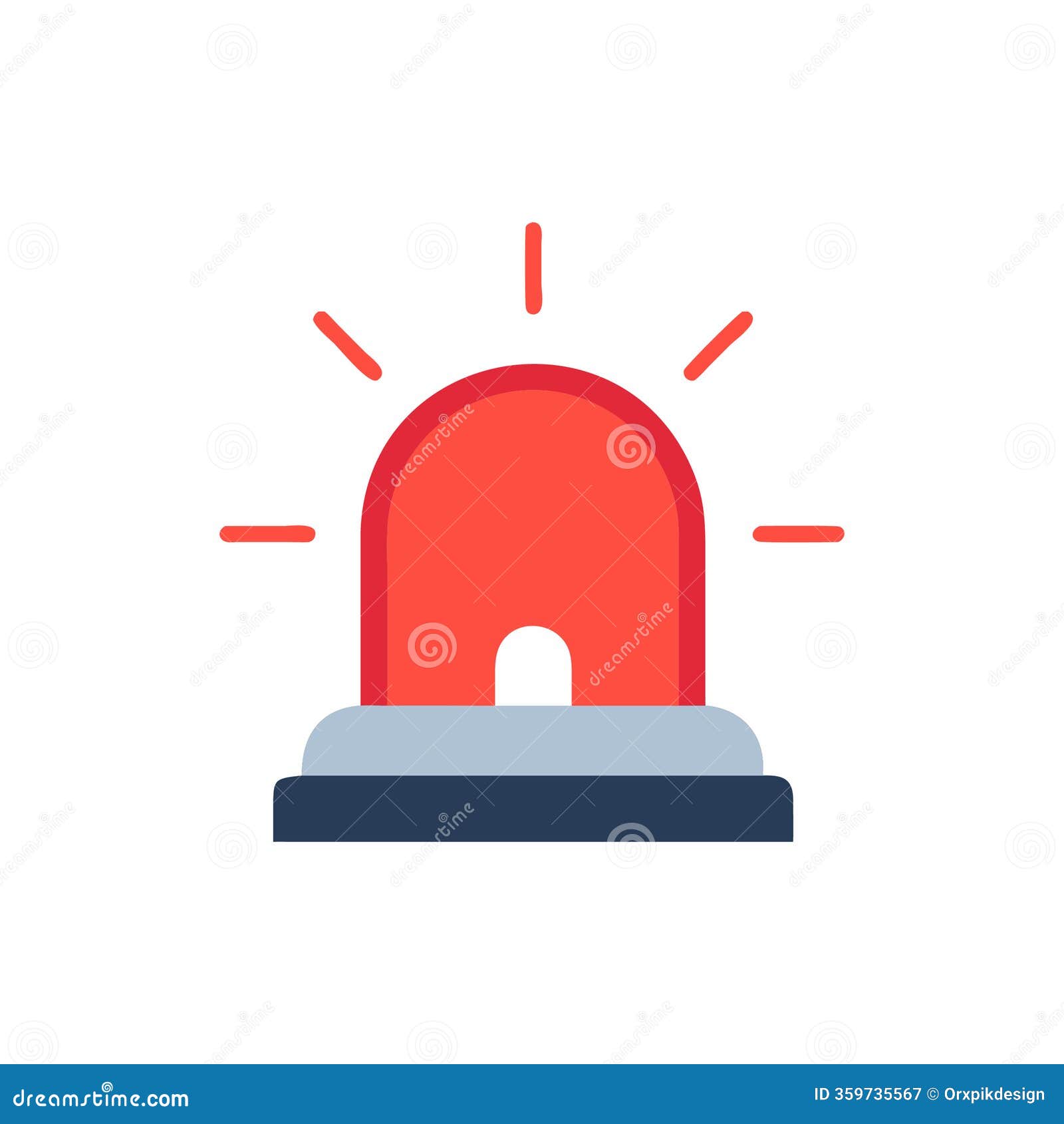 Loud Emergency Siren for Alerts Stock Illustration - Illustration of ...