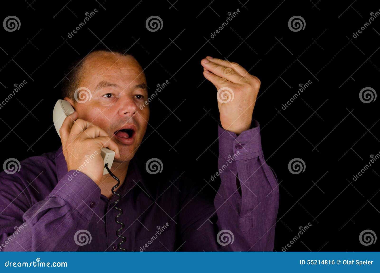 Loud guy stock photo. Image of isolated, loud, telephone - 55214816