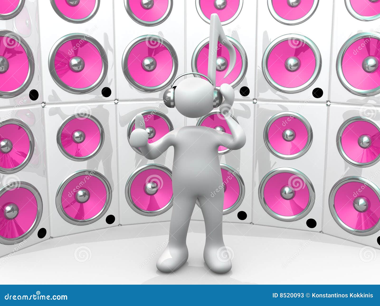 Loud Music stock illustration. Illustration of cartoon - 8520093