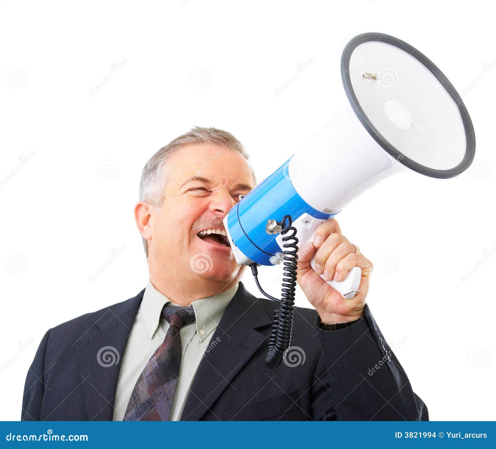 Loud senior business man stock photo. Image of bellowing - 3821994