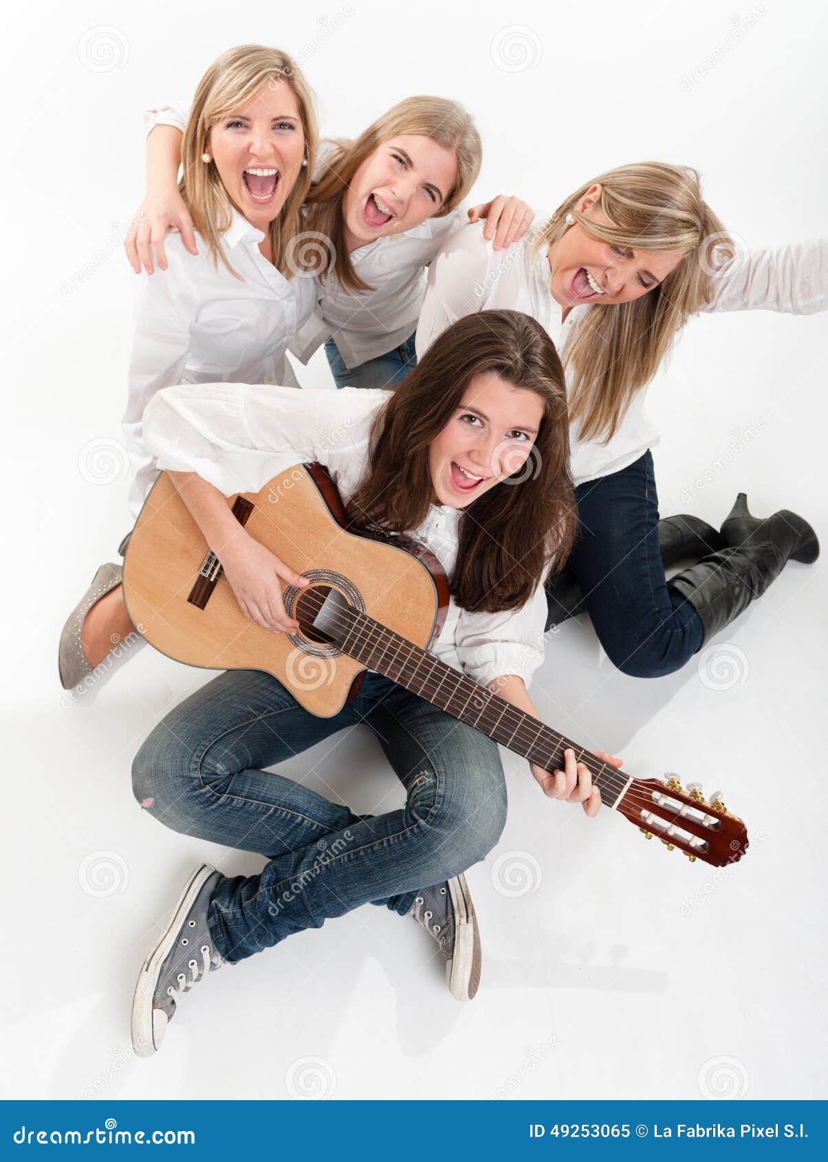 Loud singing and fun stock image. Image of friends, melody - 49253065