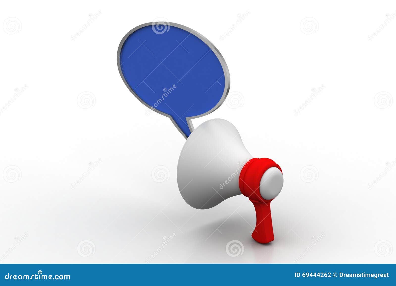Loud Speaker with Chat Bubble Stock Illustration - Illustration of ...