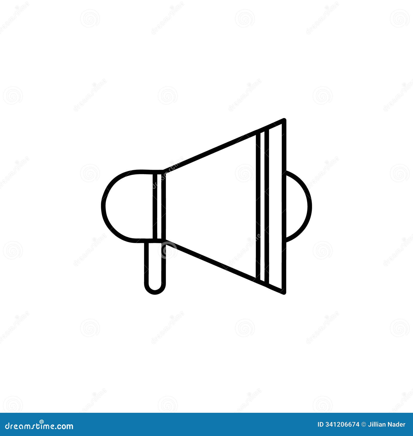 Loud Speaker Icon Flat Logo Isolated Symbol Stock Vector - Illustration ...