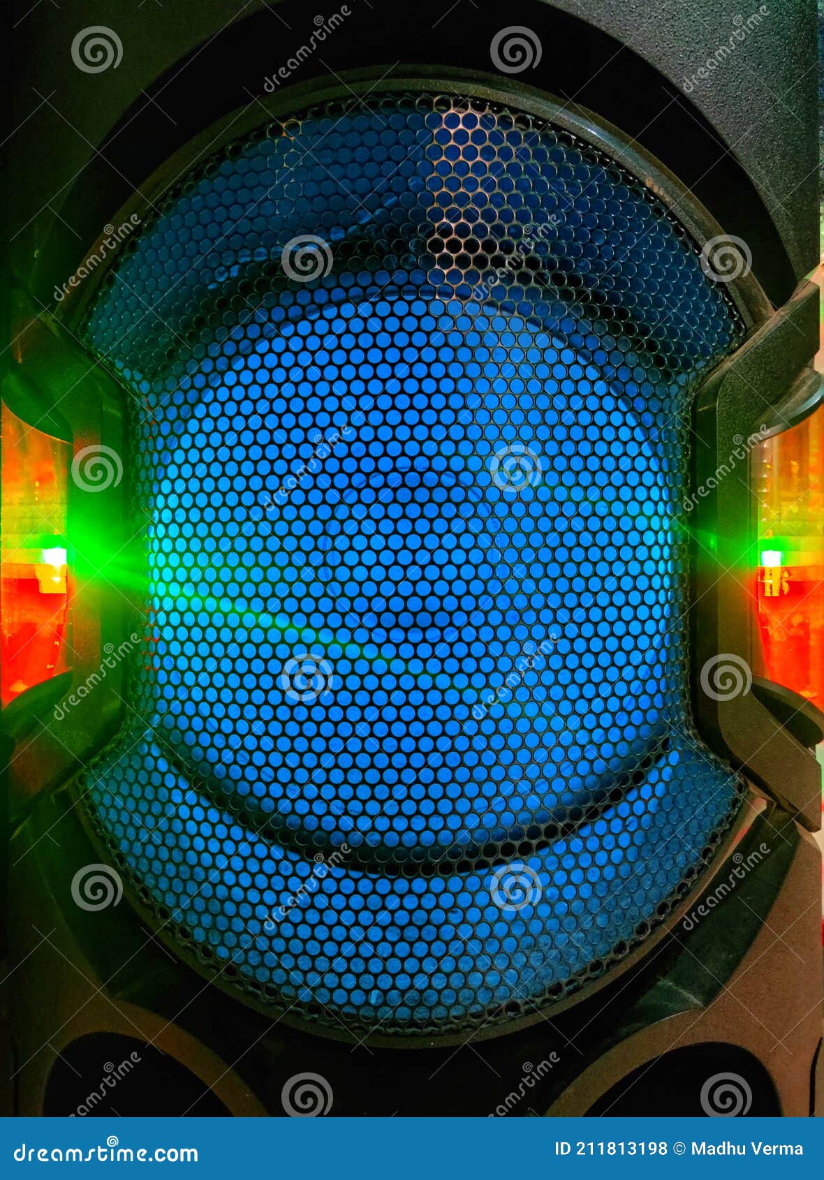 Loud Speaker System with Led Lights Stock Photo - Image of lights ...