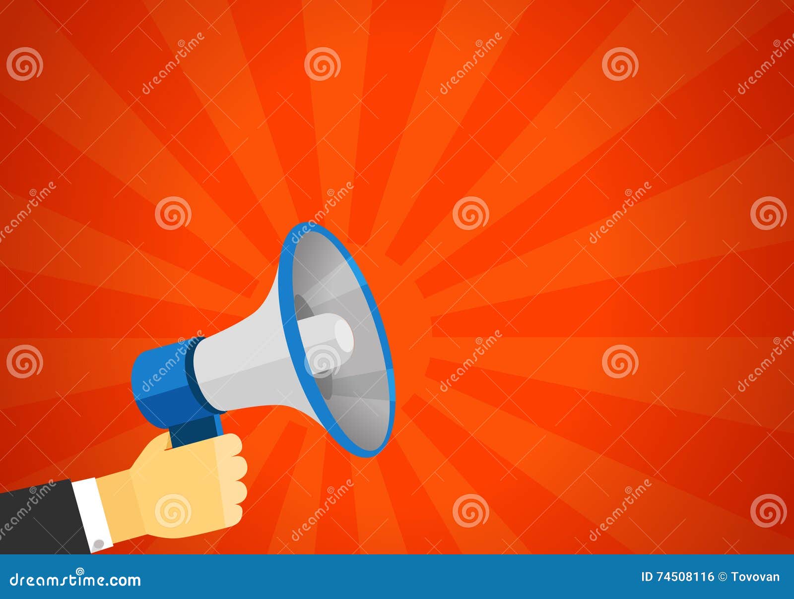 Loud Voice of the Speaker Vector Illustration Stock Illustration ...