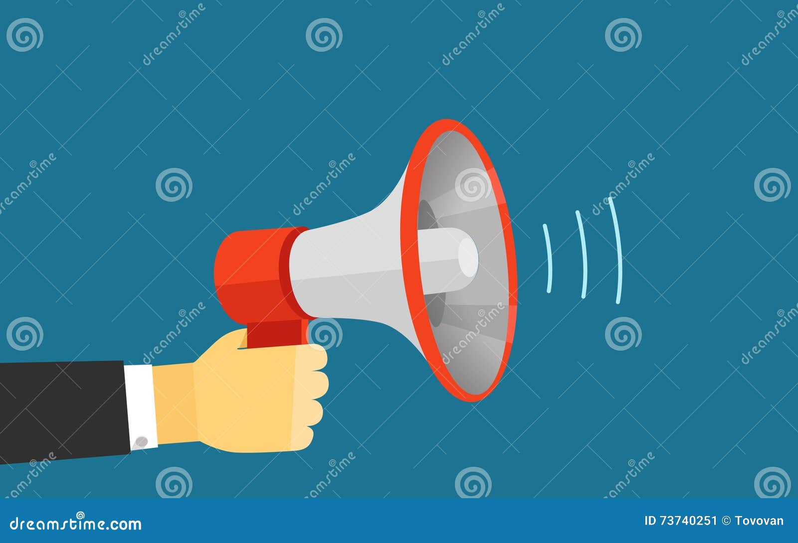 Loud Voice of the Speaker Vector Illustration Stock Vector ...