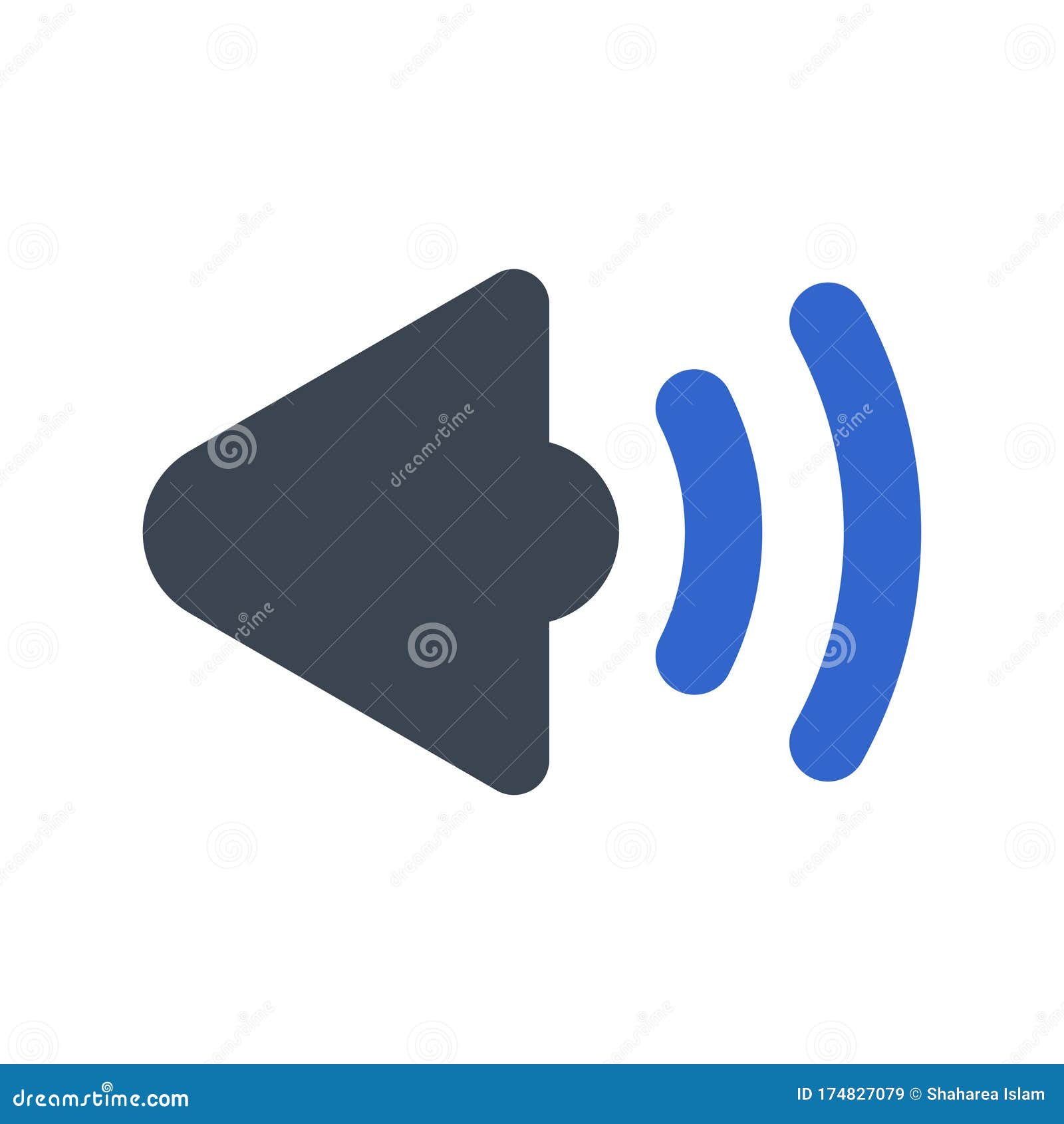 Loud Volume Icon stock vector. Illustration of speaker - 174827079
