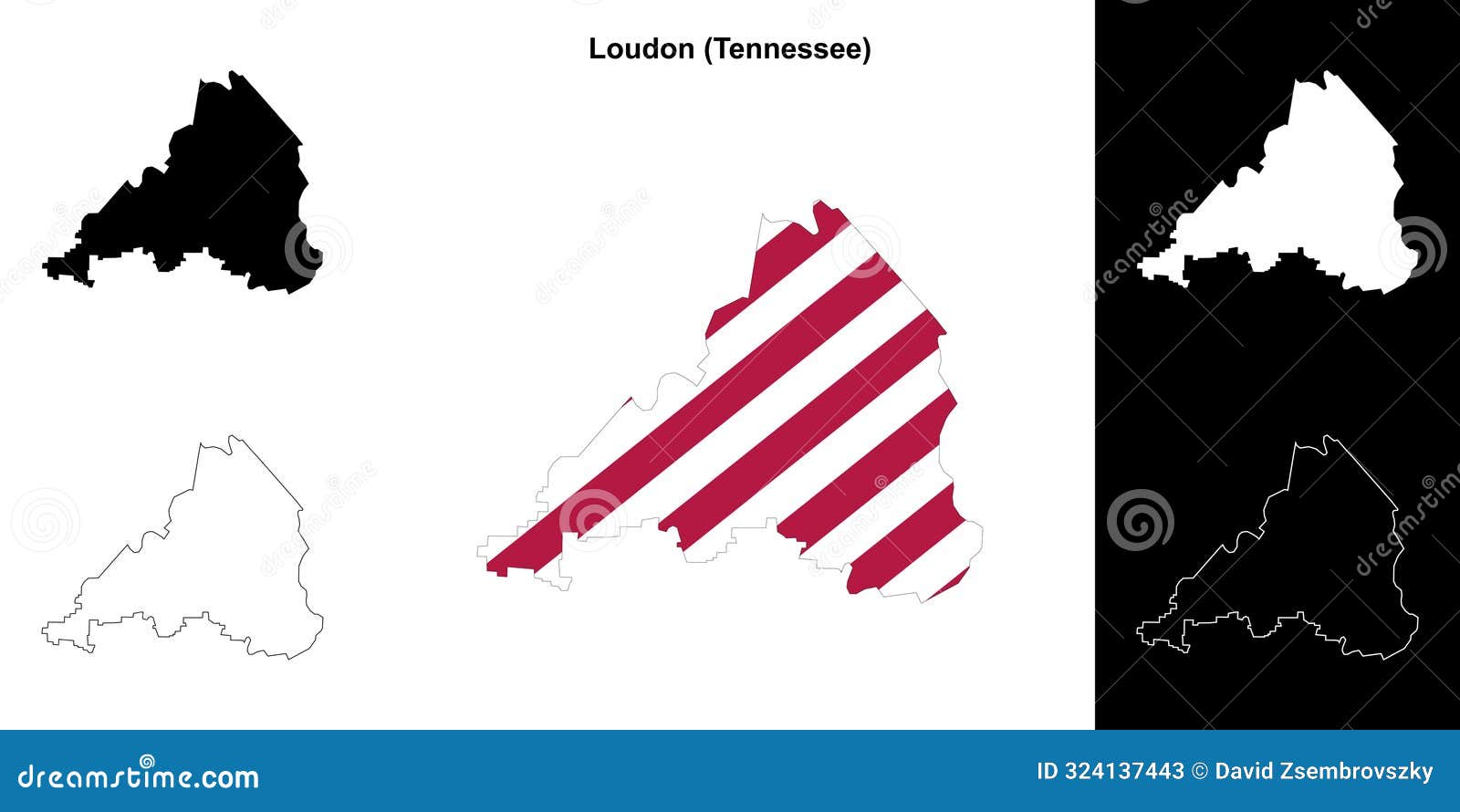 Loudon outline map stock illustration. Illustration of border - 324137443
